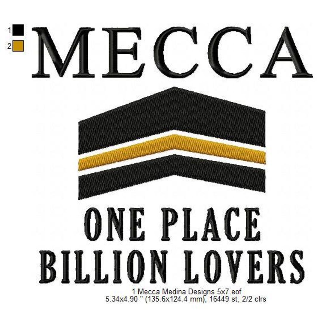 Mecca One Place Billion Lovers Kaaba Kaba Qibla Machine Embroidery ...