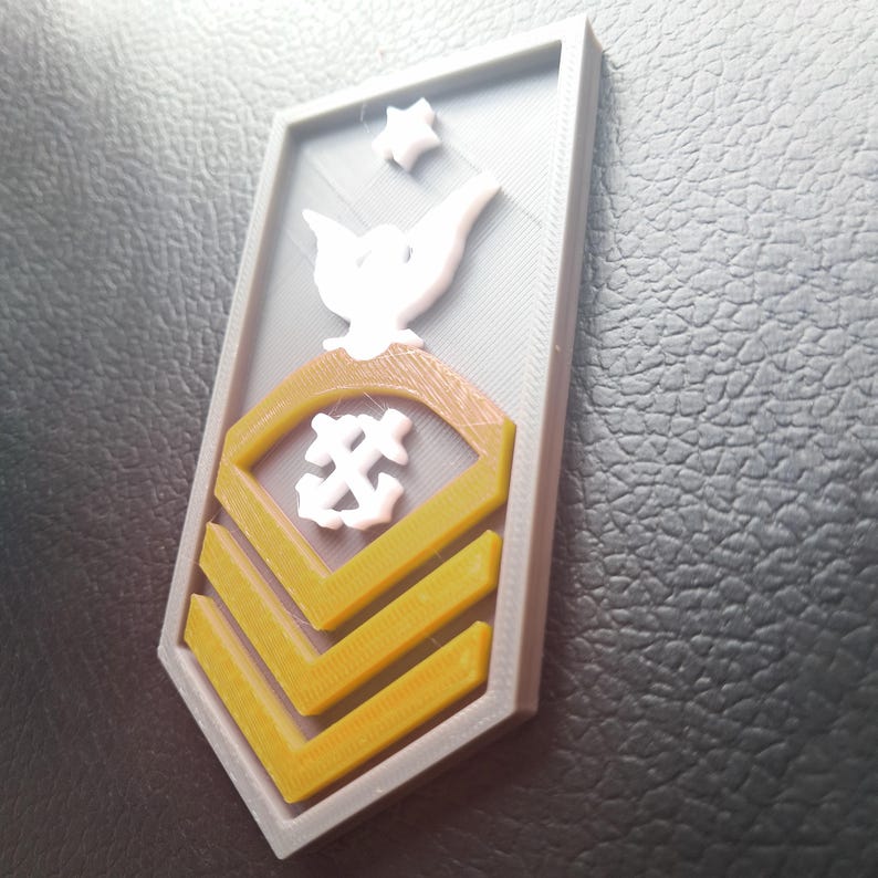 US Navy Senior Chief Petty Officer Insignia Emblem 3D STL Files for 3D ...