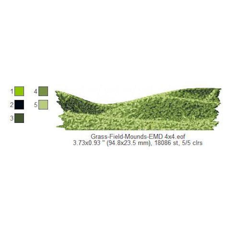 Grass Field Mounds Background Scenery Machine Embroidery Digitized ...