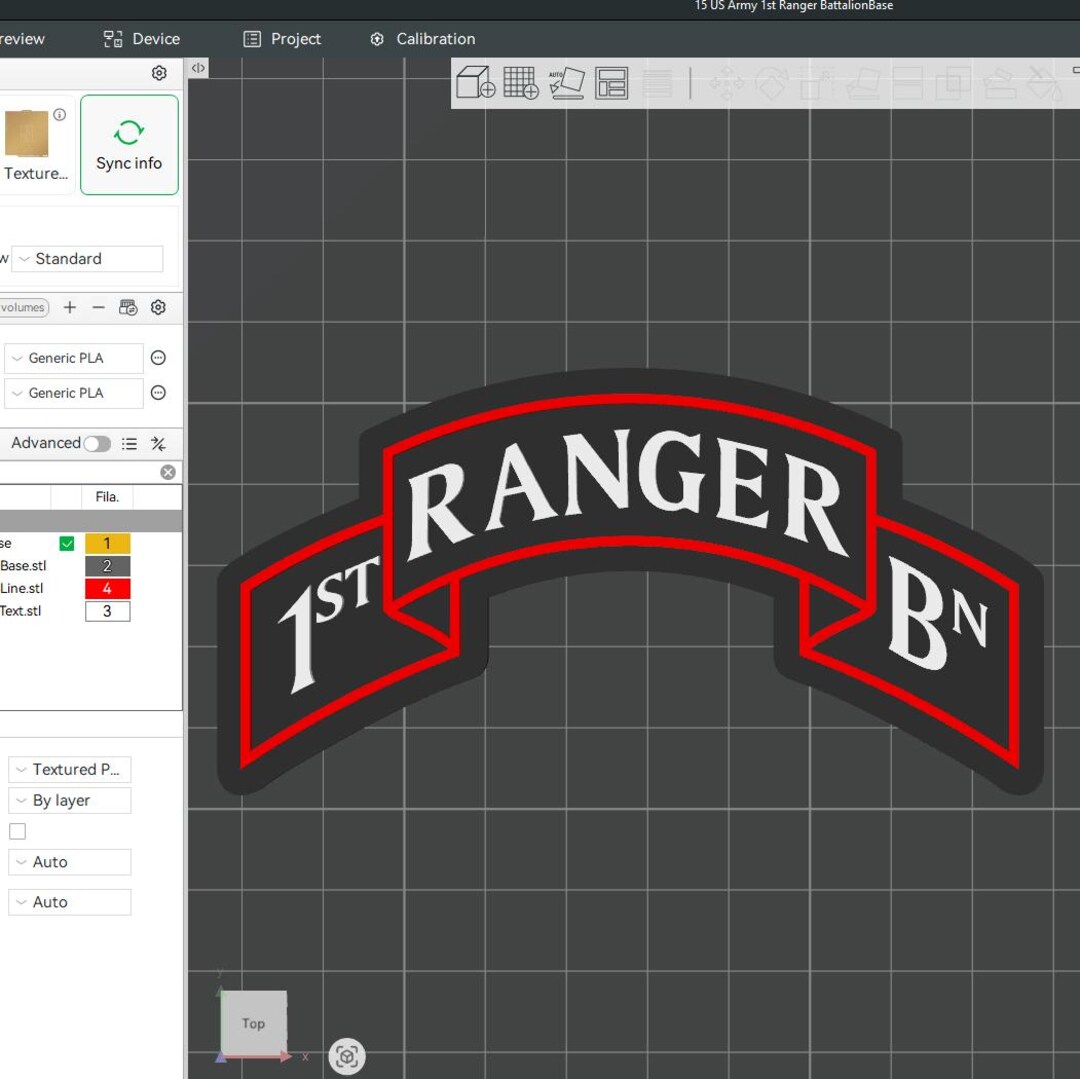 US Army 1st Ranger Bn Battalion Officer Insignia Emblem Symbols 3D STL ...