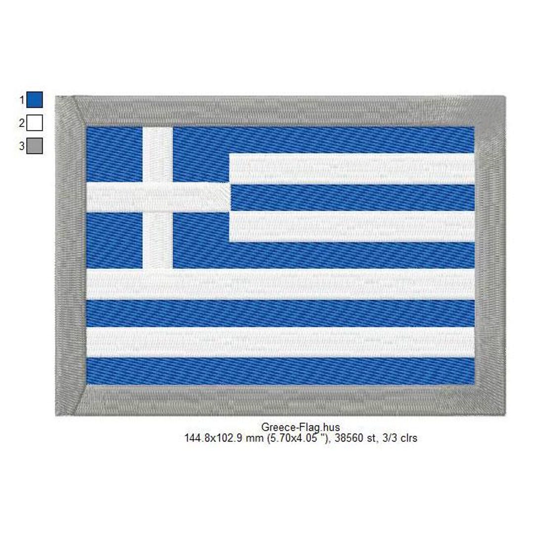 Greece Flag Greek World National Flags Machine Embroidery Digitized ...