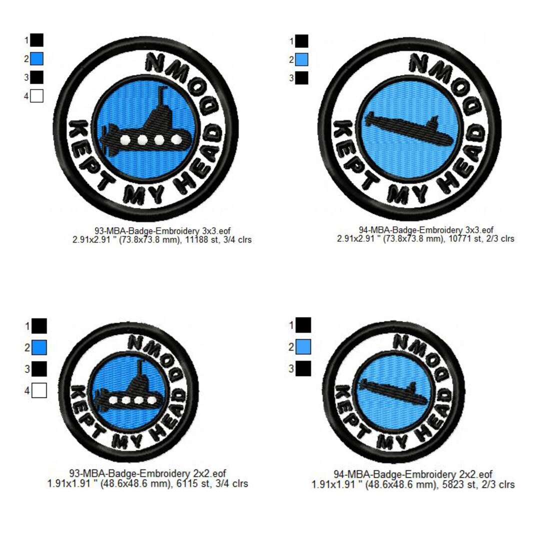 Kept My Head Down Submarine Navy Merit Adulting Badge Machine ...