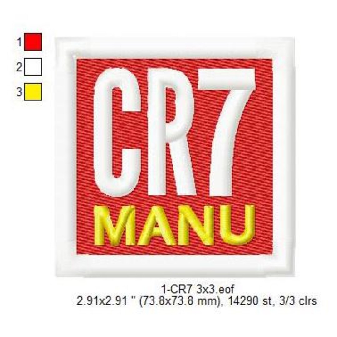 CR7 Cristiano Ronaldo Football Player Machine Embroidery Digitized ...