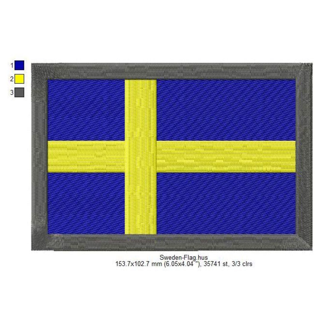 Sweden Flag Swedish World National Flags Machine Embroidery Digitized ...