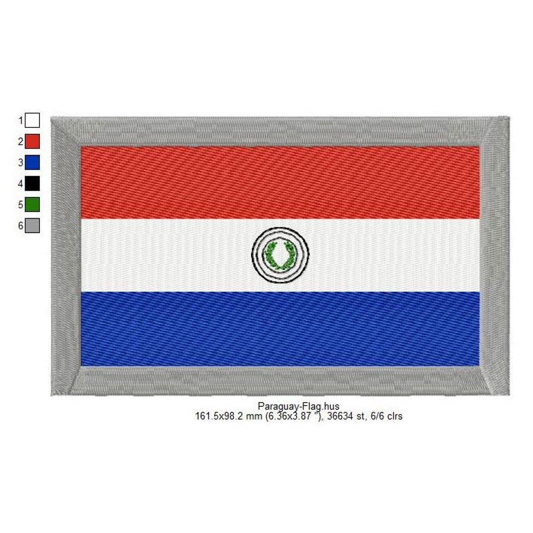 Paraguay Flag Paraguayan Flag World National Flags Machine Embroidery ...