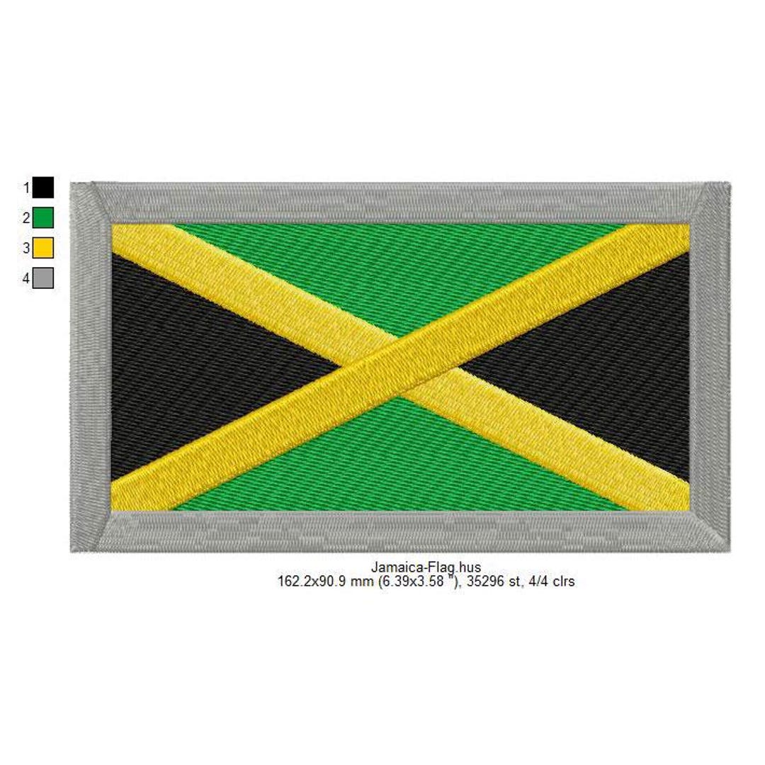 Jamaica Flag Jamaican World National Flags Machine Embroidery Digitized ...
