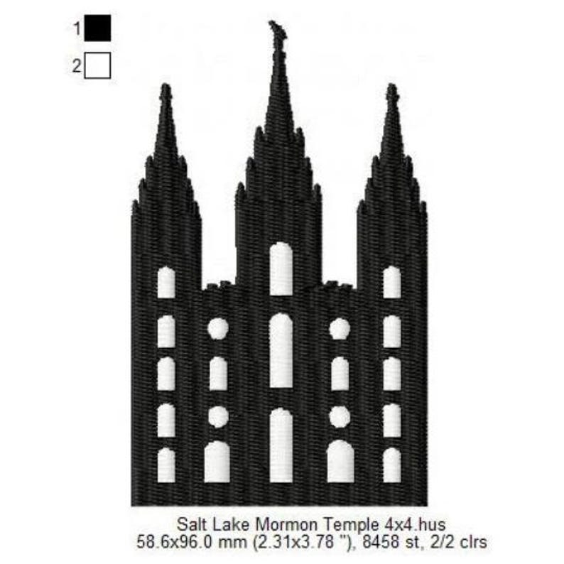 Salt Lake City LDS Temple Machine Embroidery Digitized Design Files - Etsy