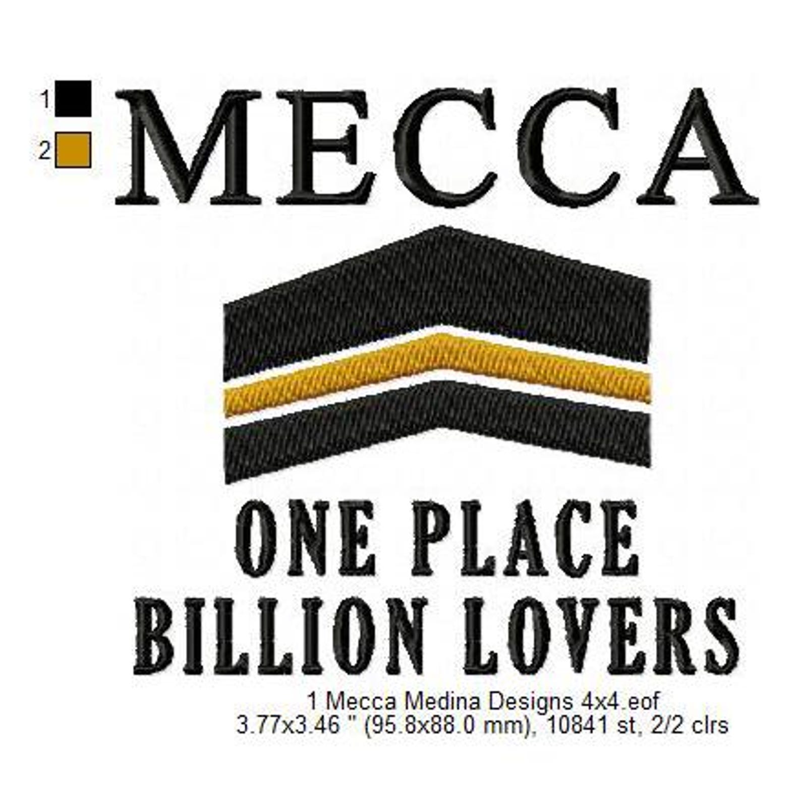 Mecca One Place Billion Lovers Kaaba Kaba Qibla Machine Embroidery ...