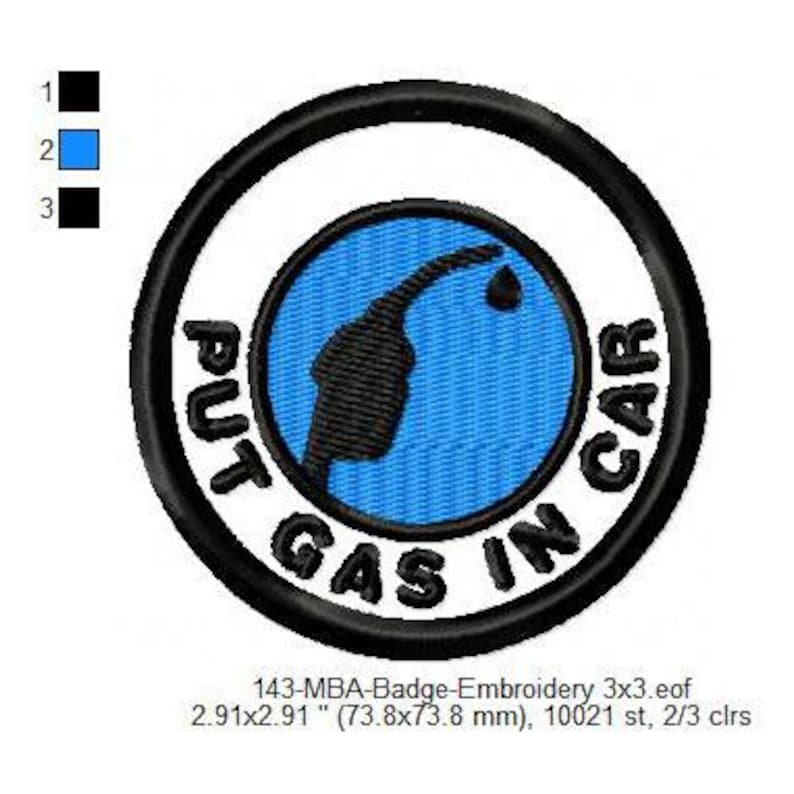 Put Gas in Car Lifestyle Daily Life Merit Adulting Badge Machine ...