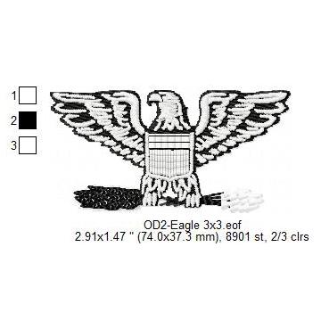 US Army Captain Colonel Eagle Insignia Machine Embroidery Digitized ...