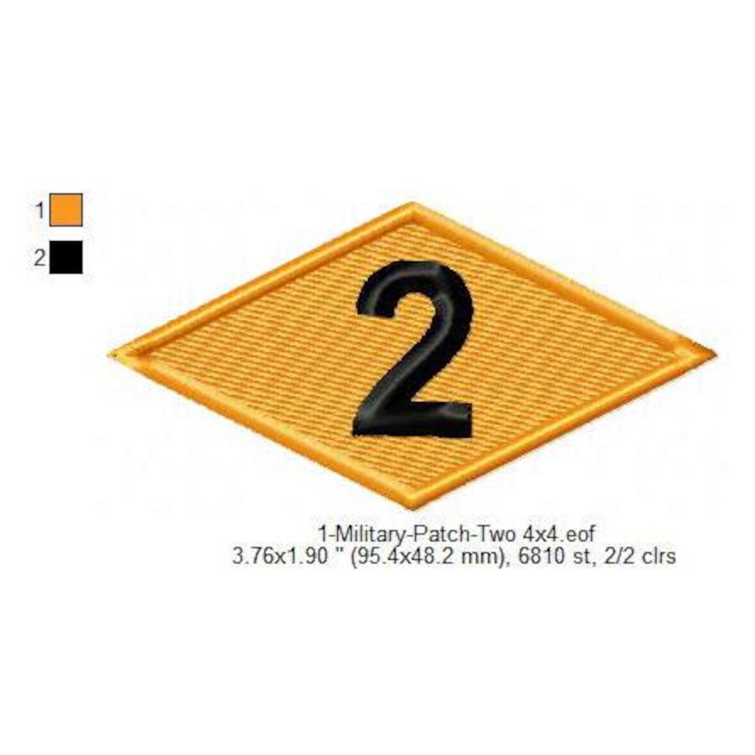 US Army Ranger Second Battalion Diamond Machine Embroidery Digitized ...