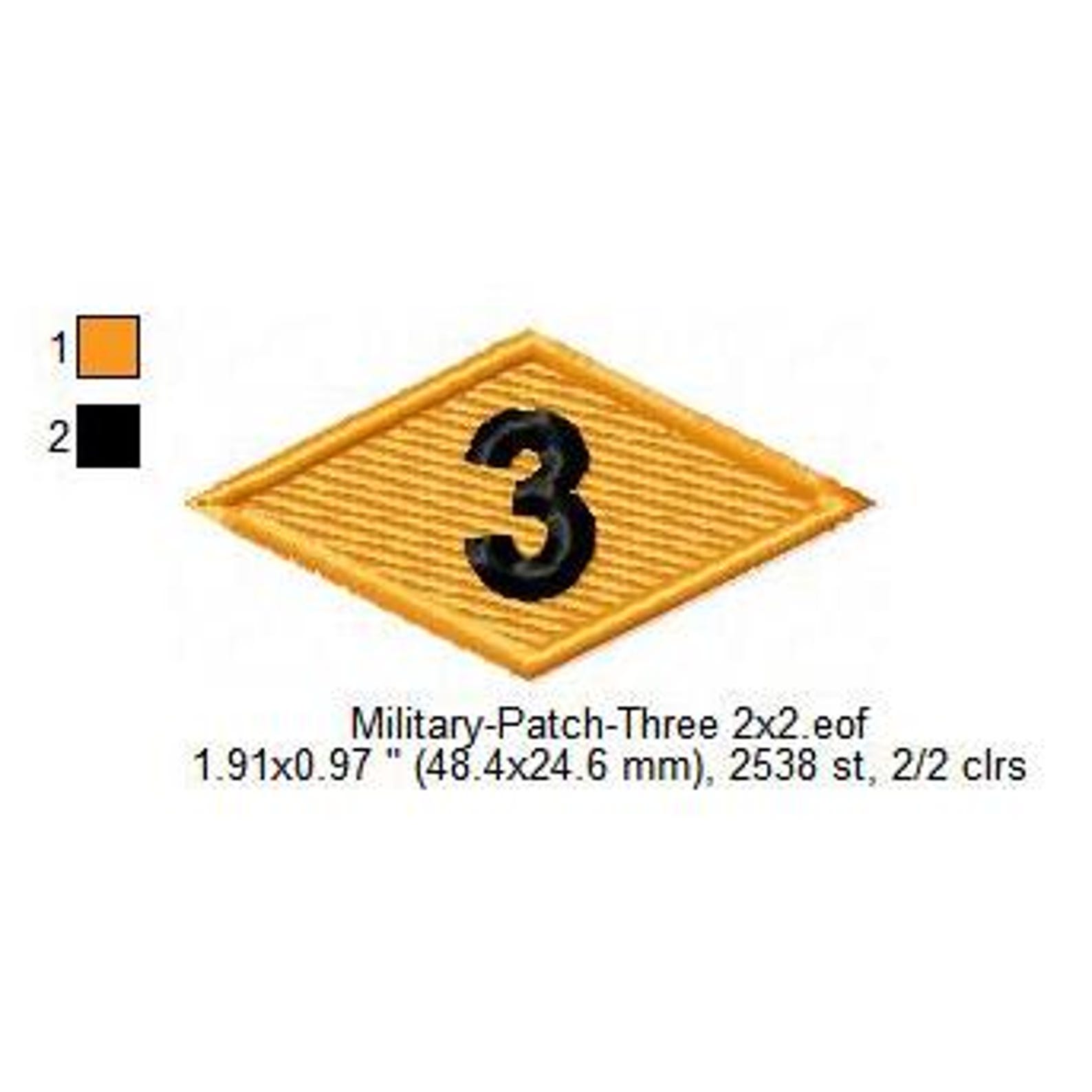 US Army Ranger Third Battalion Diamond Machine Embroidery Digitized ...