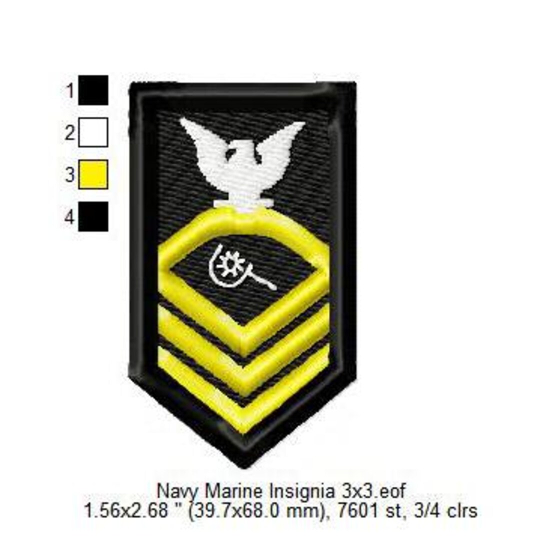 US Navy Marine Insignia Patch Machine Embroidery Digitized Design Files ...