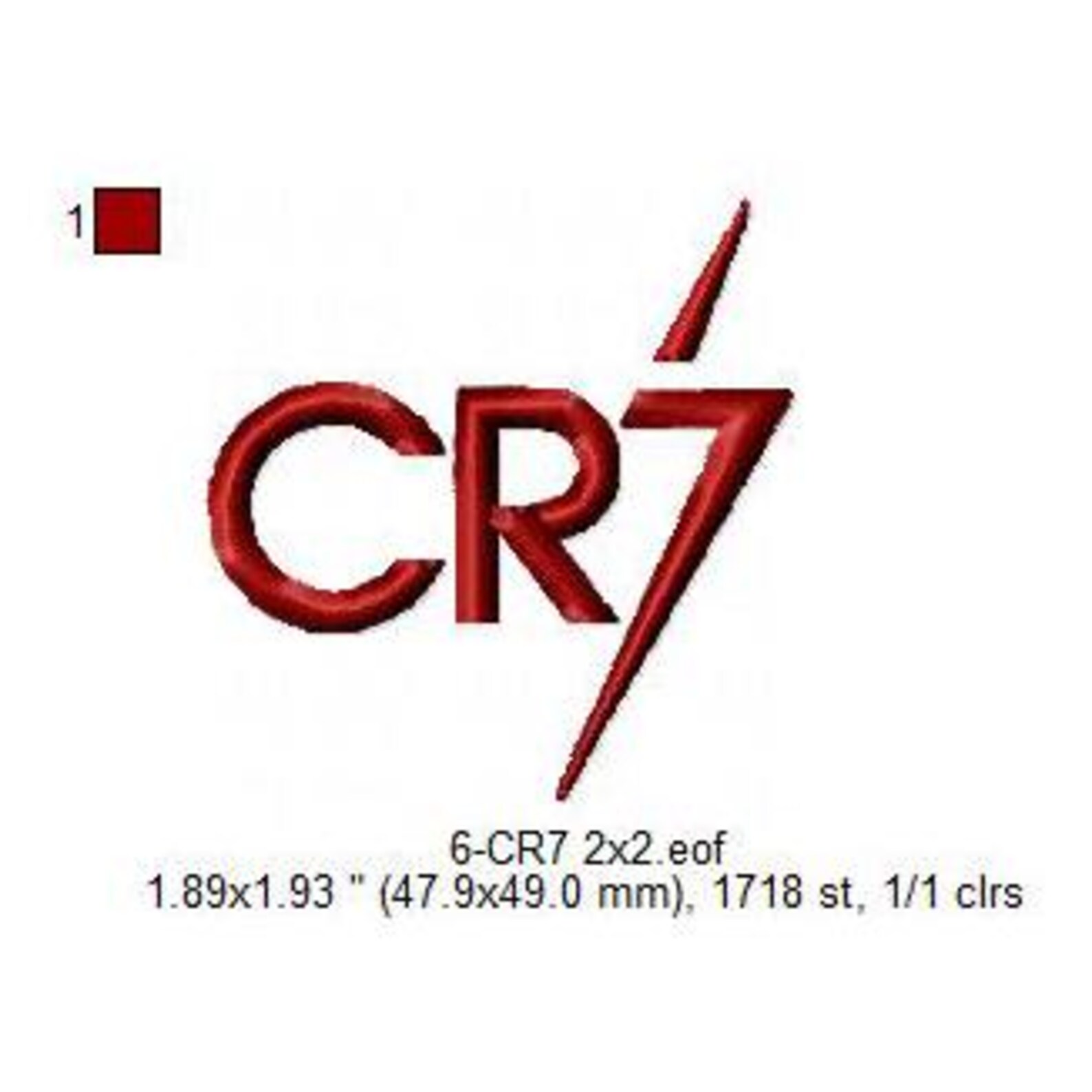 CR7 Cristiano Ronaldo Logo Machine Embroidery Digitized Design Files - Etsy