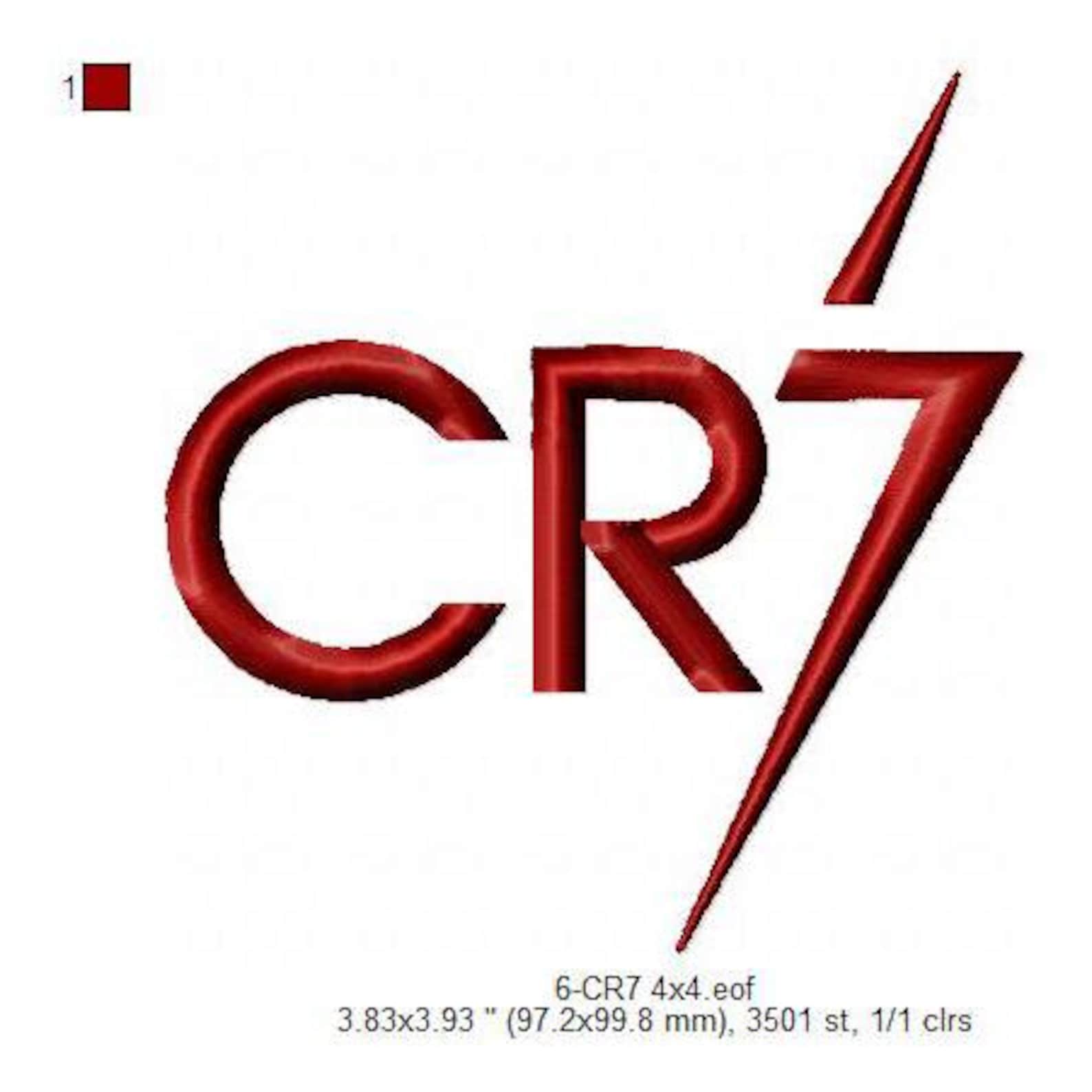 CR7 Cristiano Ronaldo Logo Machine Embroidery Digitized Design Files - Etsy
