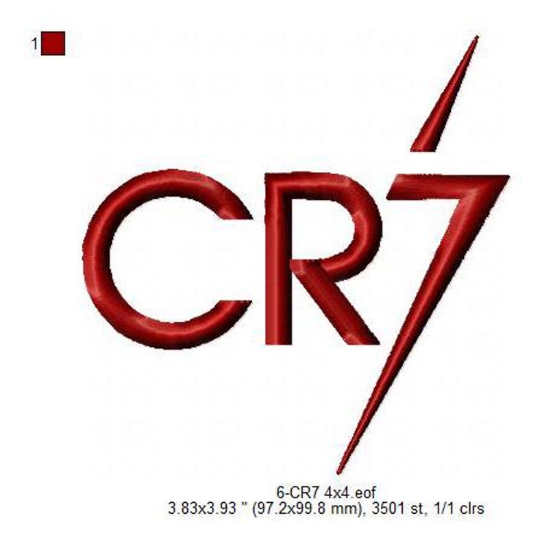CR7 Cristiano Ronaldo Logo Machine Embroidery Digitized Design Files - Etsy
