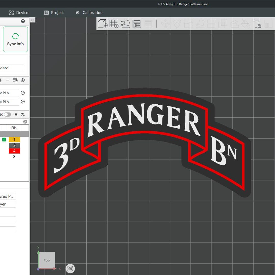 US Army 3rd Ranger Bn Battalion Officer Insignia Emblem Symbols 3D STL ...