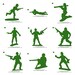 Green Army Action Figures 42 Pieces Set Machine Embroidery Digitized ...
