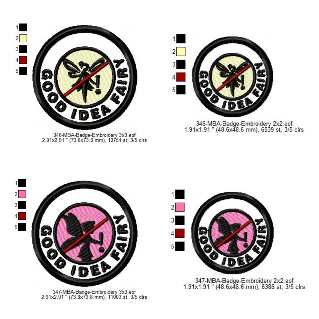 Good Idea Fairy ! Merit Adulting Badge Machine Embroidery Digitized ...