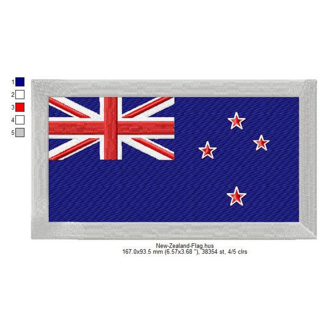 New Zealand Flag New Zealanders World National Flags Machine Embroidery ...