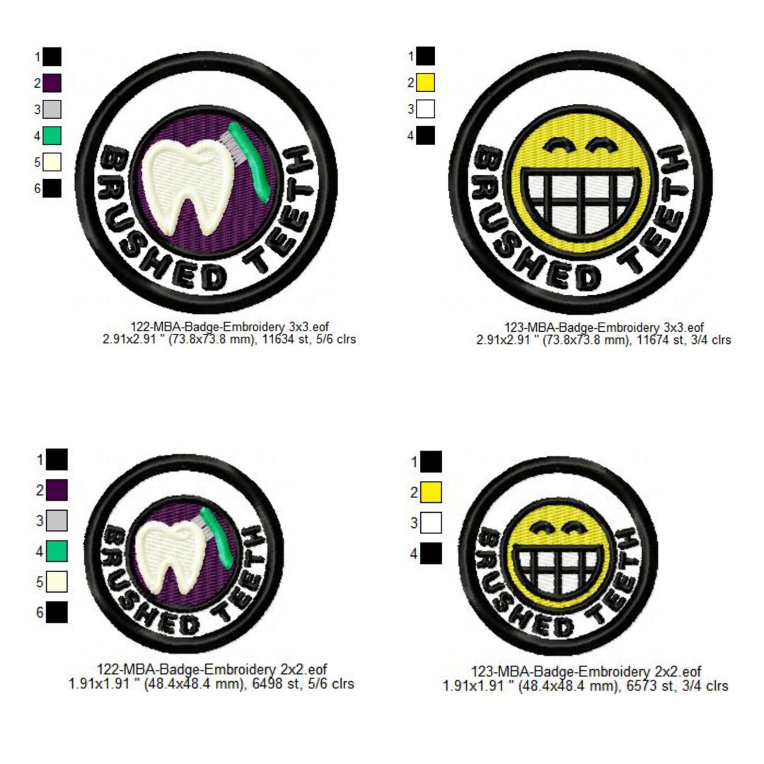 Brushed Teeth Lifestyle Daily Life Merit Adulting Badge Machine ...