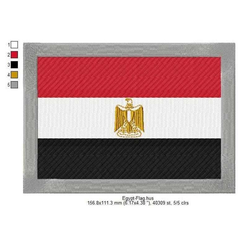 Egypt Flag Egyptian World National Flags Machine Embroidery Digitized ...