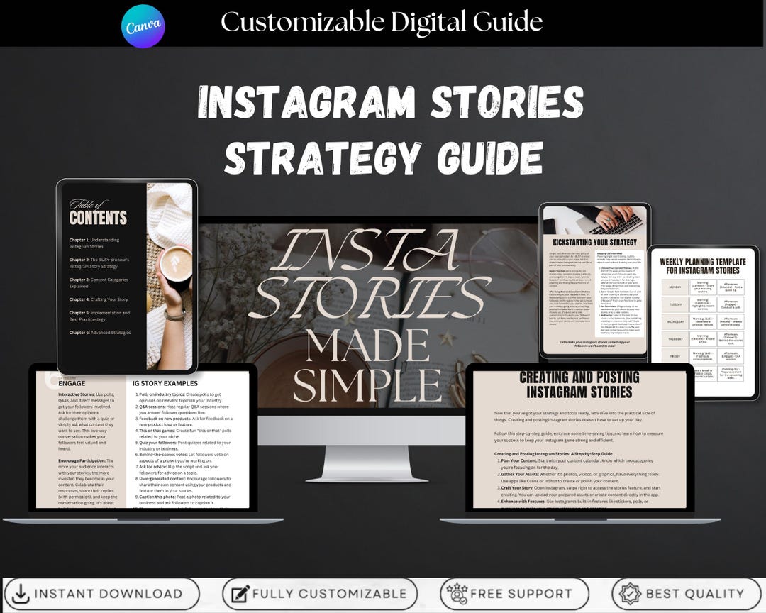 Instagram Story Templates & Strategy Guide | IG Content Planner for ...