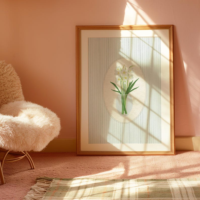 Vintage Sego Lily Illustration Print, Digital Downloadable Wall Art ...