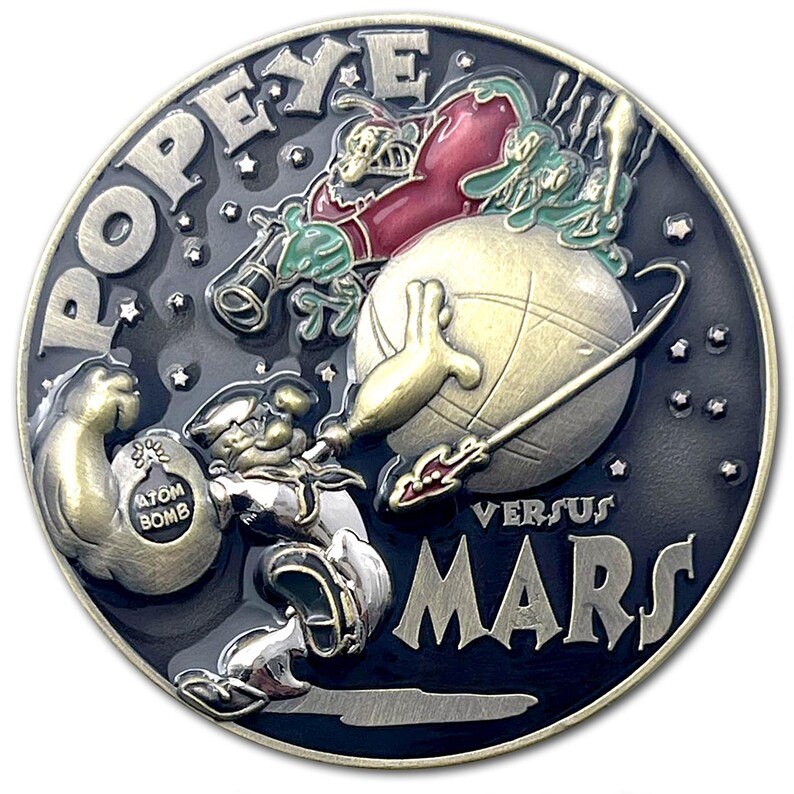 Popeye the Sailor Versus Mars Space Force Collectible Challenge Coin - Etsy
