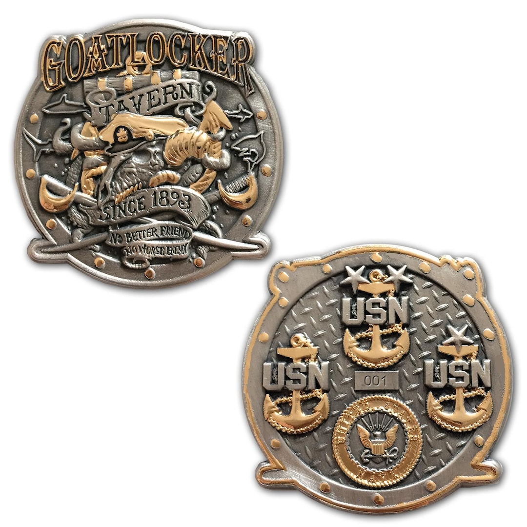 US Navy Chief Goat Locker Tavern Established 1893 Veteran Collectible ...