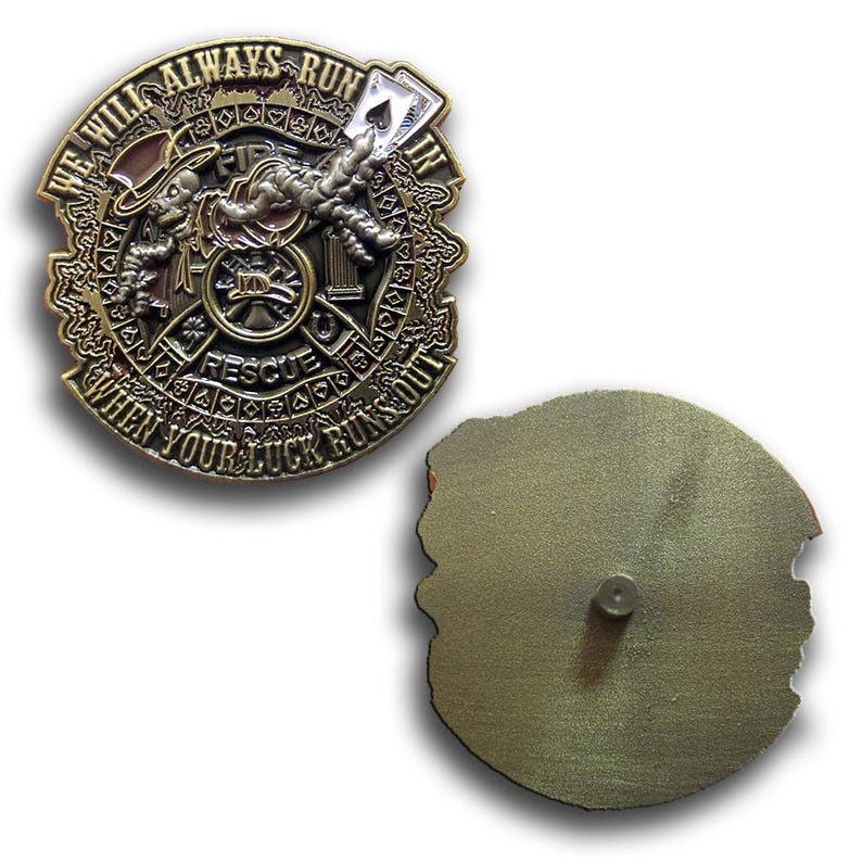 We Always Run in When Your Luck Runs Out Firefighter Golf Ball Marker ...