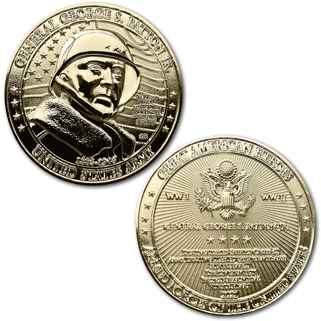 General Patton 24k Gold Clad Commemorative Coin - Etsy