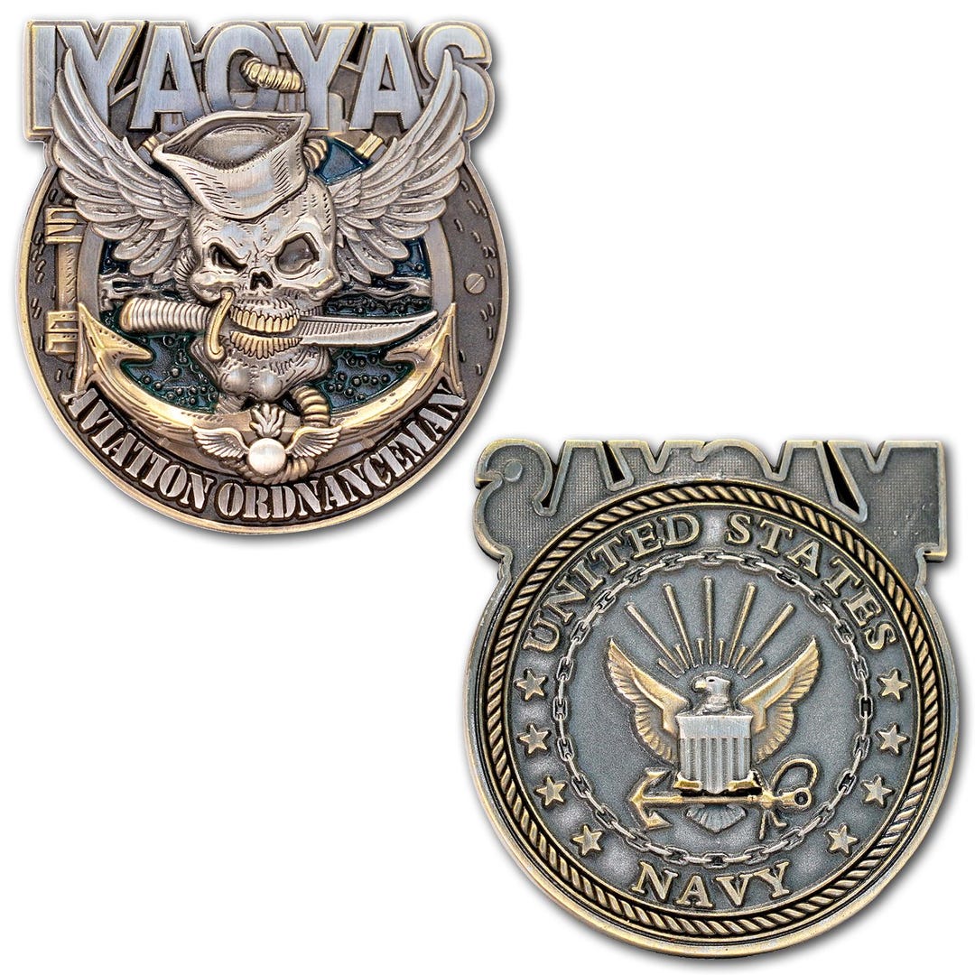 US Navy IYAOYAS Jolly Roger AO Rate Veteran Collectible Challenge Coin ...