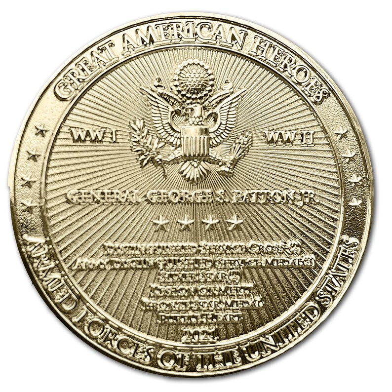 General Patton 24k Gold Clad Commemorative Coin - Etsy