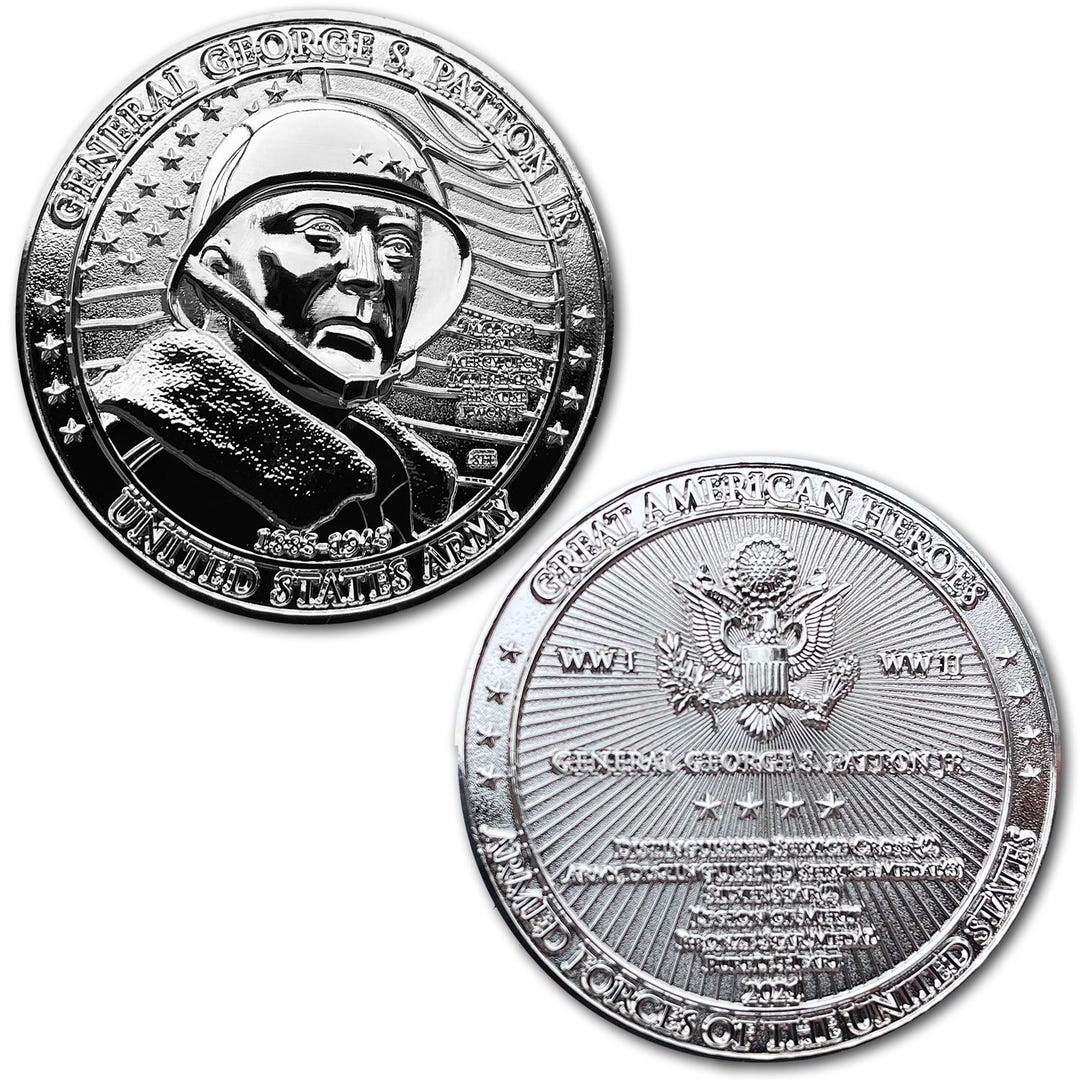 General Patton Commemorative Coin, Sterling Silver Clad - Etsy