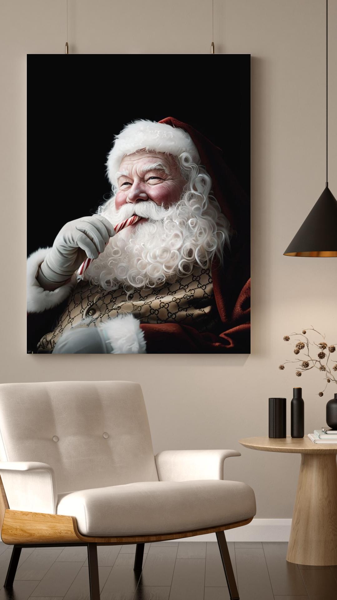 Gucci Santa Poster Art Wall Design Decoration - Etsy