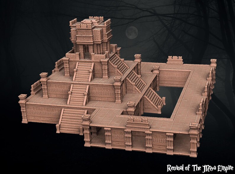 Templo De Tezcatlipoca - Revival of the Maya Empire, Tabletop Terrain ...