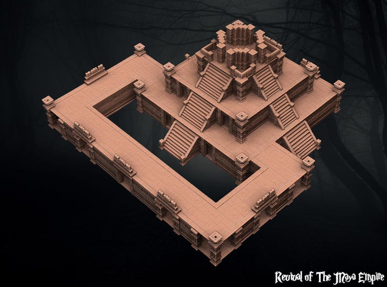 Templo De Tezcatlipoca - Revival of the Maya Empire, Tabletop Terrain ...