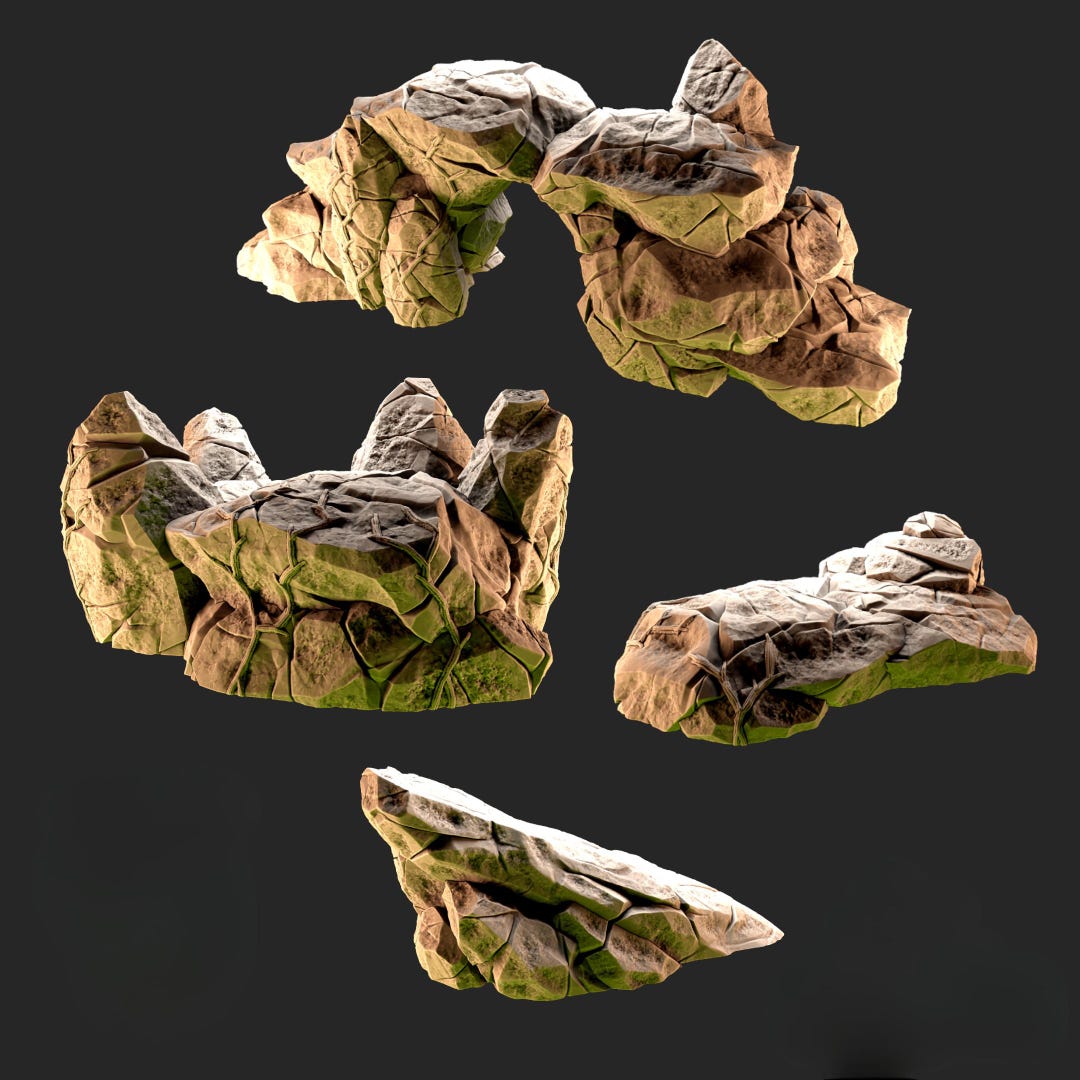 Fantasy Rocks 4 - Jason Beckers, Scatter, 28mm, 32mm - Etsy