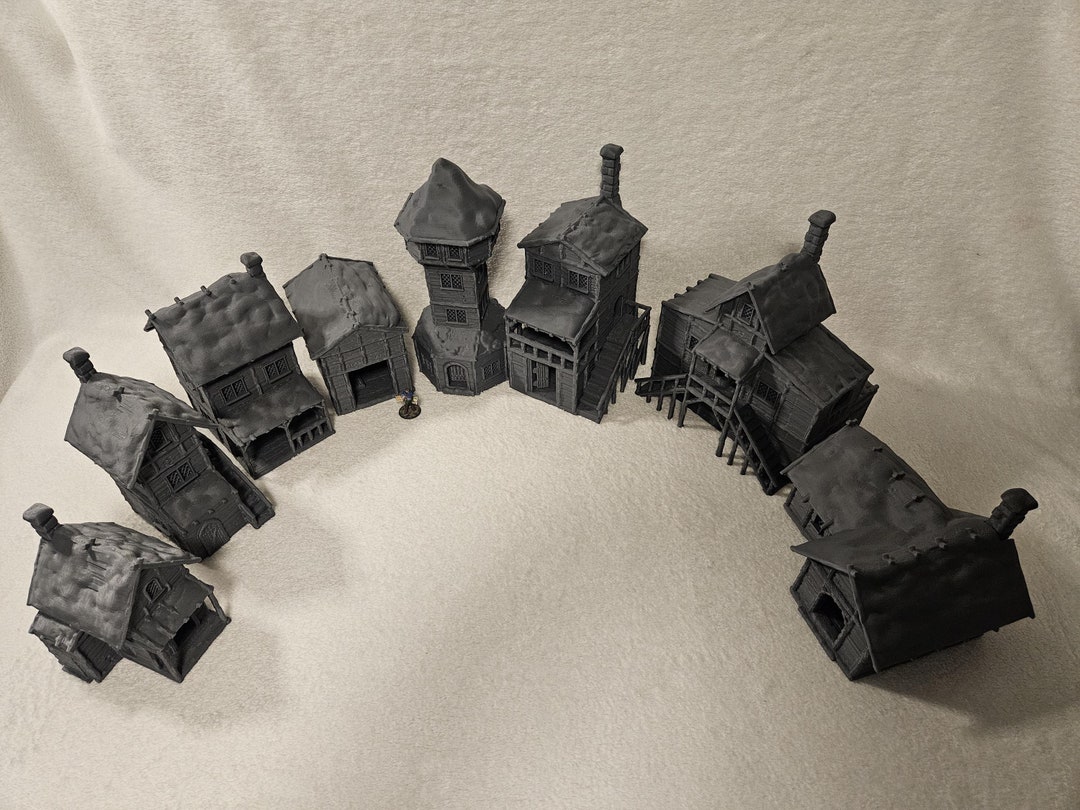 Winter Forest Village, Tabletop Terrain, 28mm, 32mm - Etsy