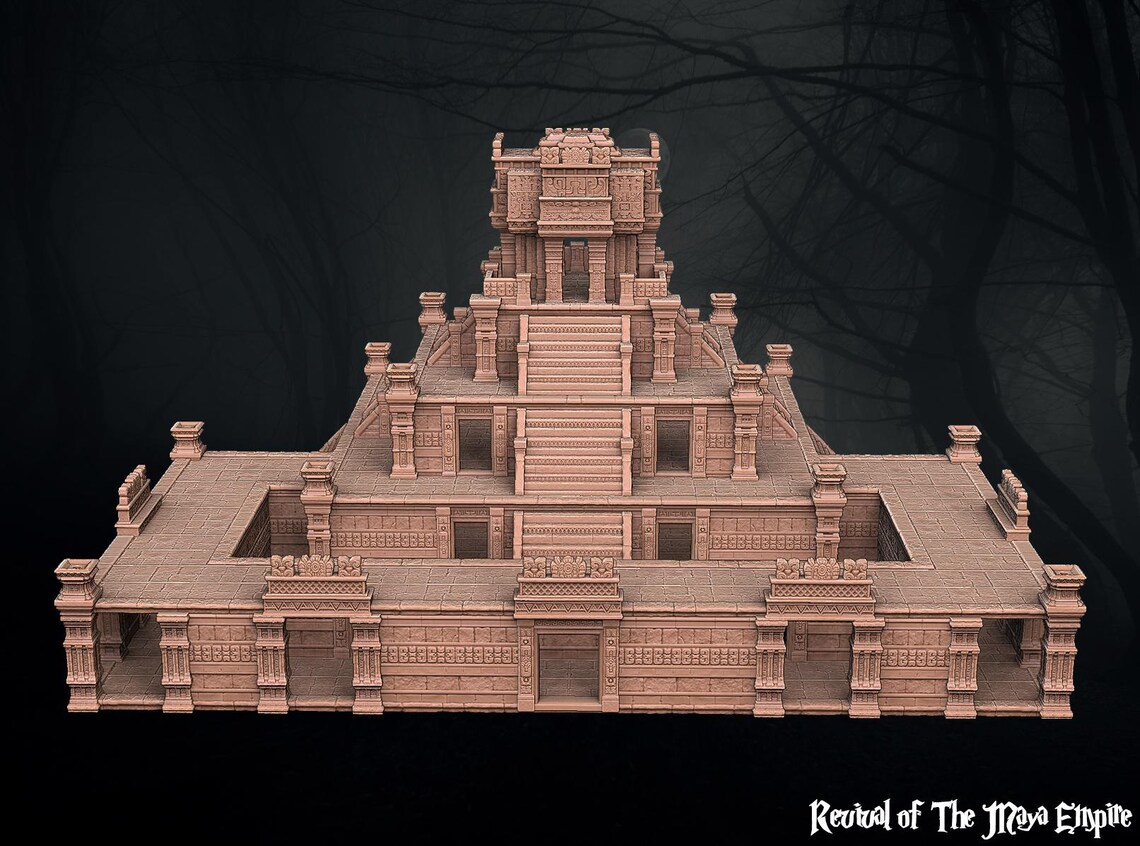 Templo De Tezcatlipoca - Revival of the Maya Empire, Tabletop Terrain ...