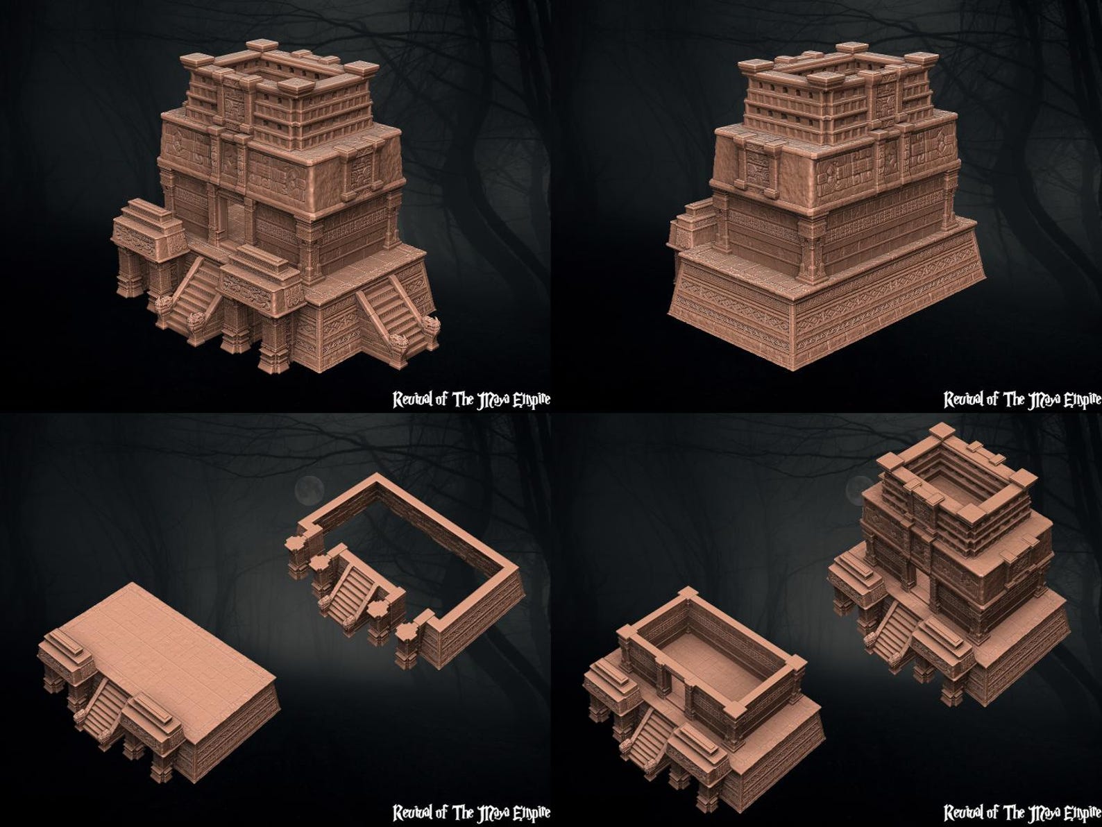 Templo De Coacalco - Revival of the Maya Empire, Tabletop Terrain, 28mm ...