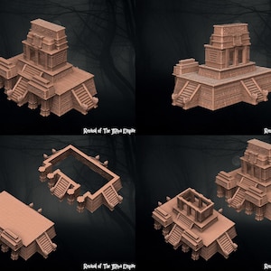 Templo De Coacalco - Revival of the Maya Empire, Tabletop Terrain, 28mm ...