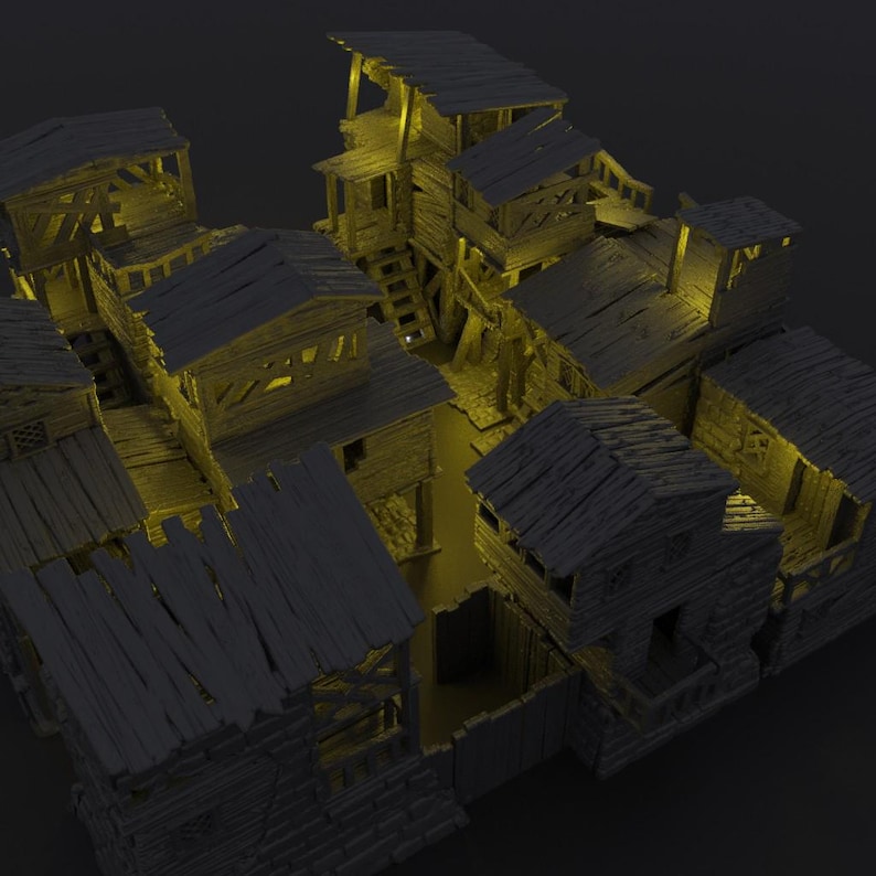 Slum District, Tabletop Terrain, 28mm, 32mm - Etsy