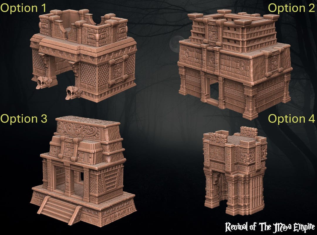 Templo De Coacalco - Revival of the Maya Empire, Tabletop Terrain, 28mm ...