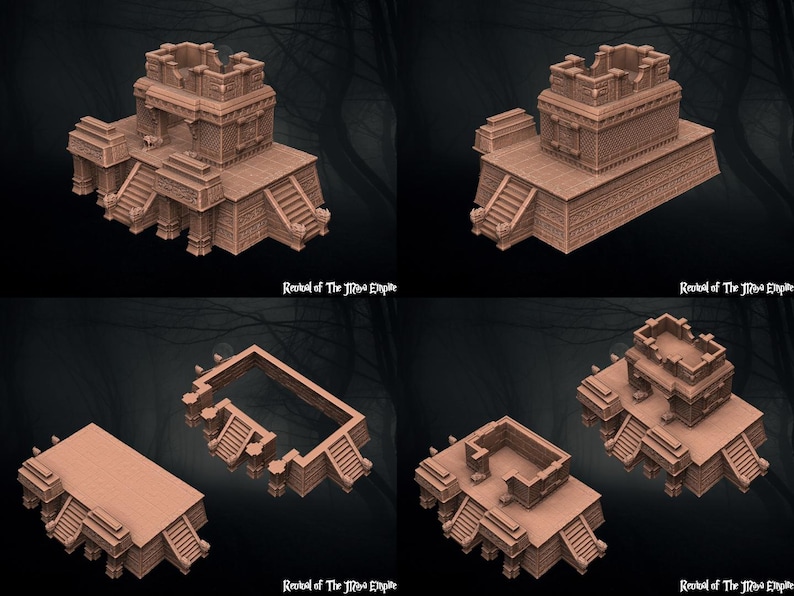 Templo De Coacalco - Revival of the Maya Empire, Tabletop Terrain, 28mm ...