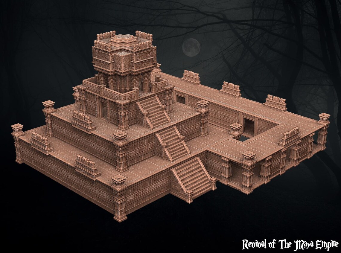 Templo De Tezcatlipoca - Revival of the Maya Empire, Tabletop Terrain ...