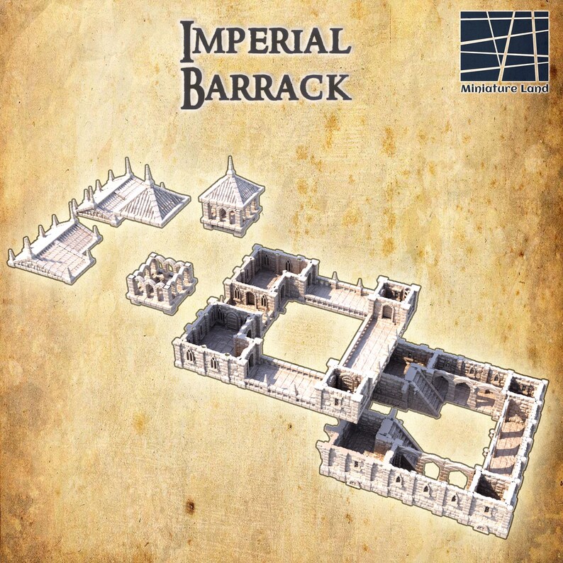 Imperial Barracks, Tabletop Terrain, 28mm, 32mm - Etsy
