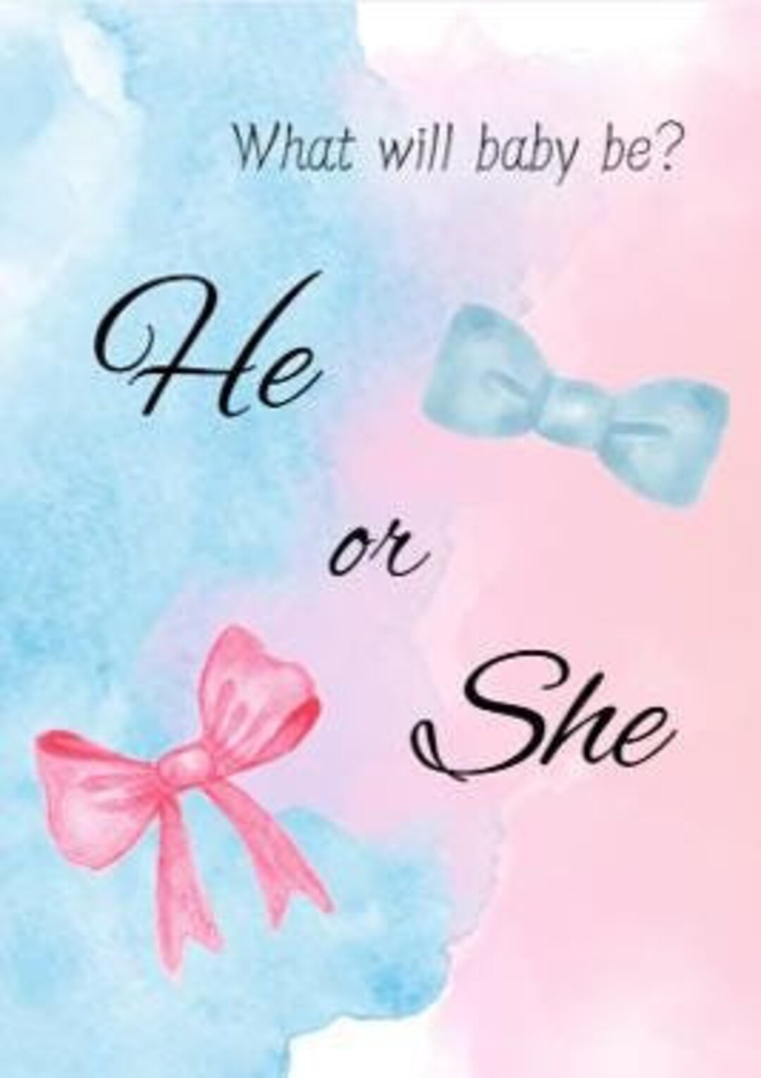 Editable Gender Reveal Invitation Downloadable Template - Etsy