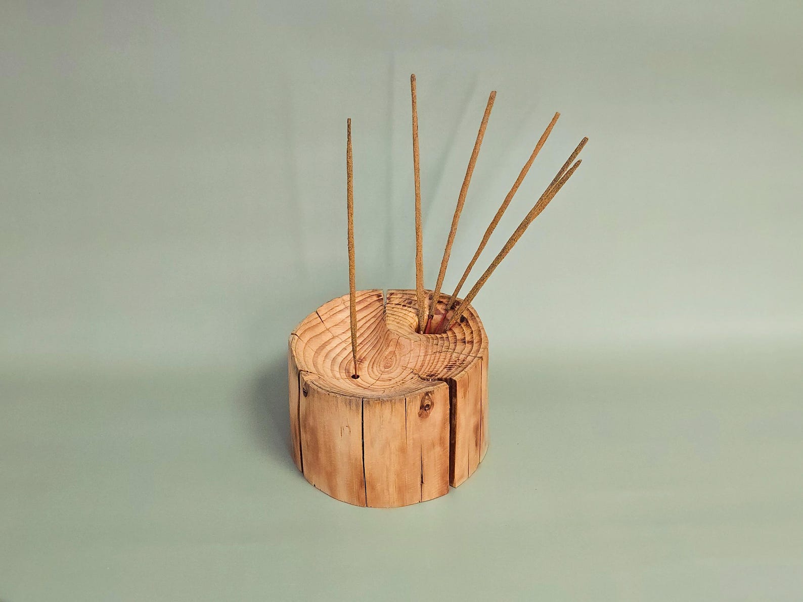 Handcrafted Solid Wood Incense Holder, Rustic Style, Made to Order ...